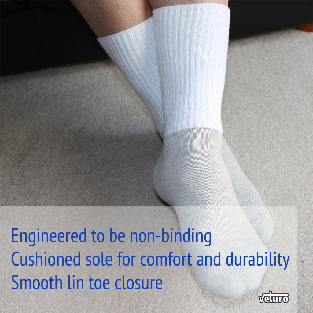 Infrared Crew Socks White-Natural - Circulation and Foot Care – Gloves ...