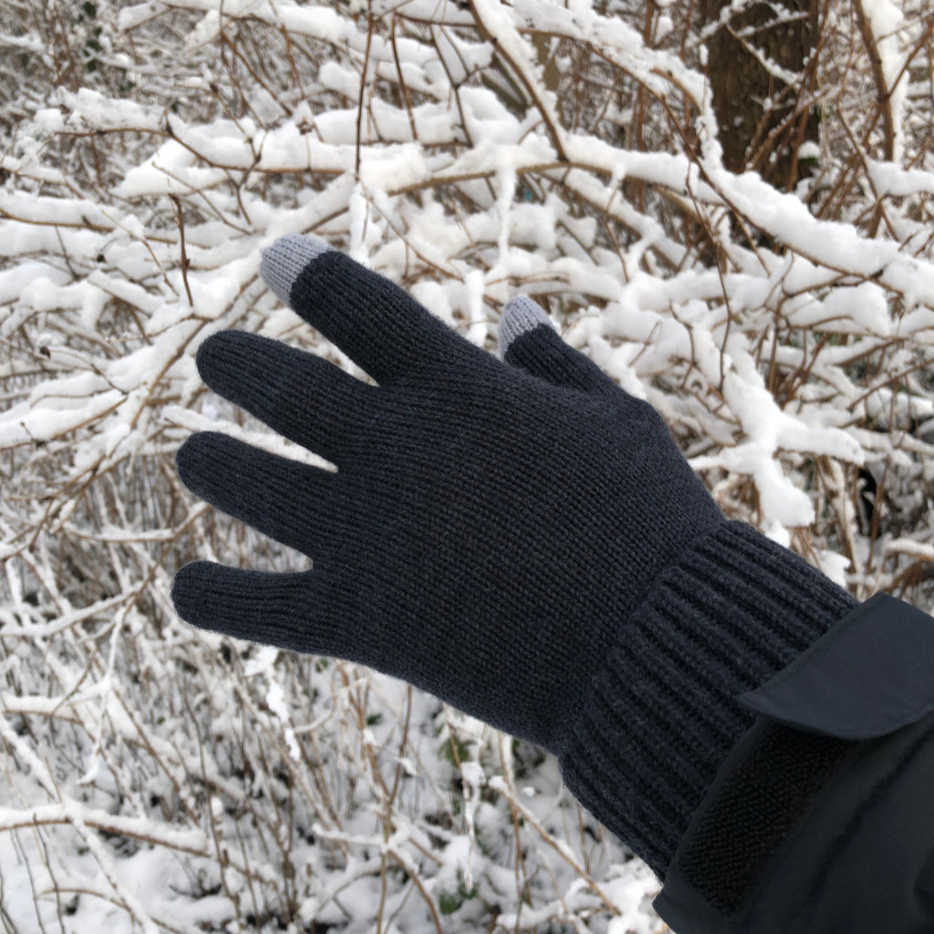 Men's Merino Wool Gloves Touchscreen - 100% Pure Wool Keep Hands Warm ...